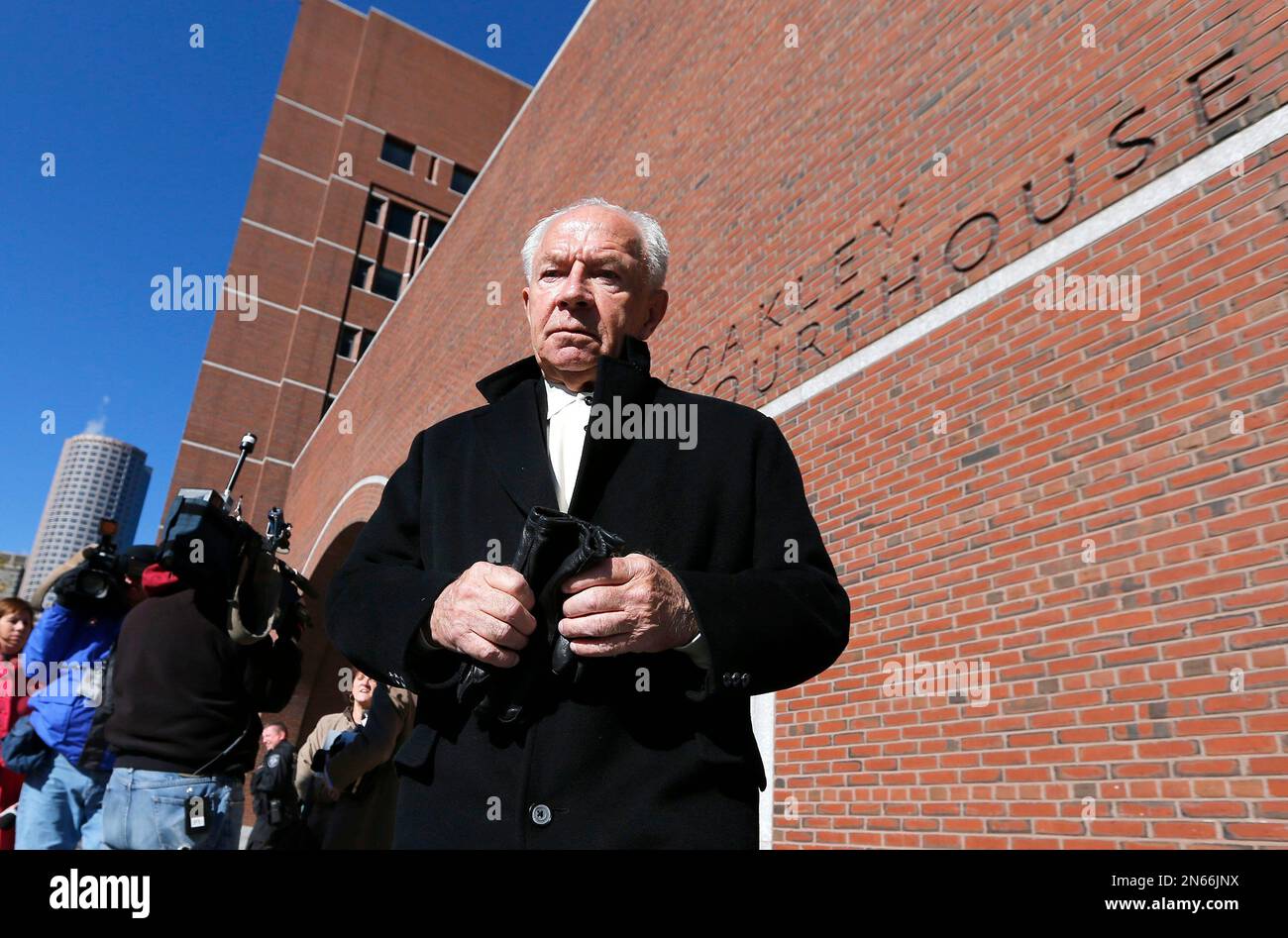 John "Jackie" Bulger leaves federal court in Boston, after a sentencing ...