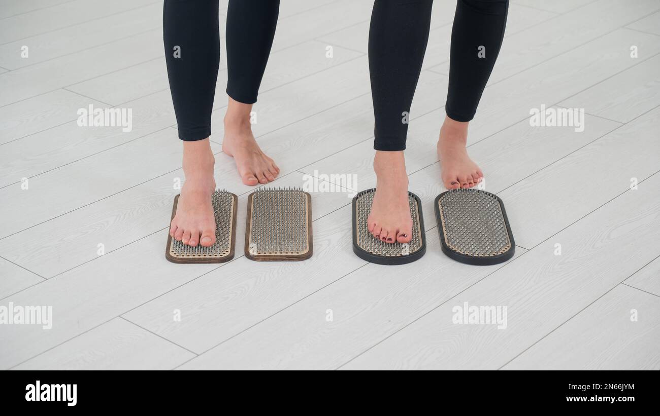Women feet on sadhu board hi-res stock photography and images - Alamy