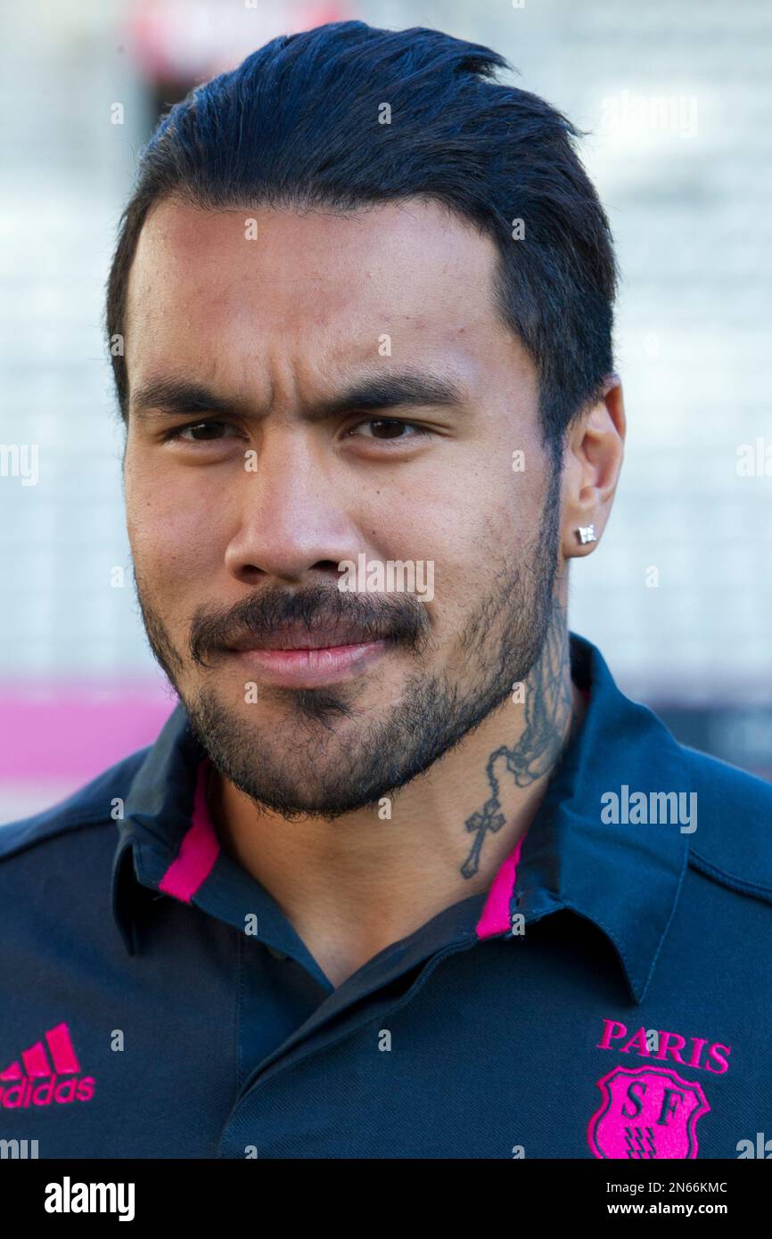 Stade Francais new player Digby Ioane , of Australia poses during a ...