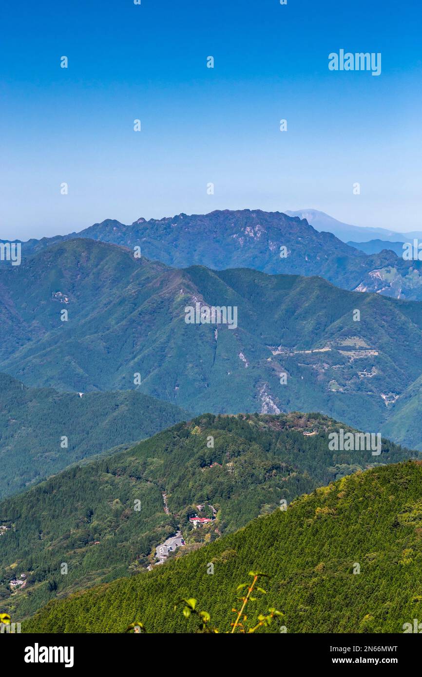 View of Chichibu mountains(Mt. Ryokami), on Mitsmine route for Mt ...