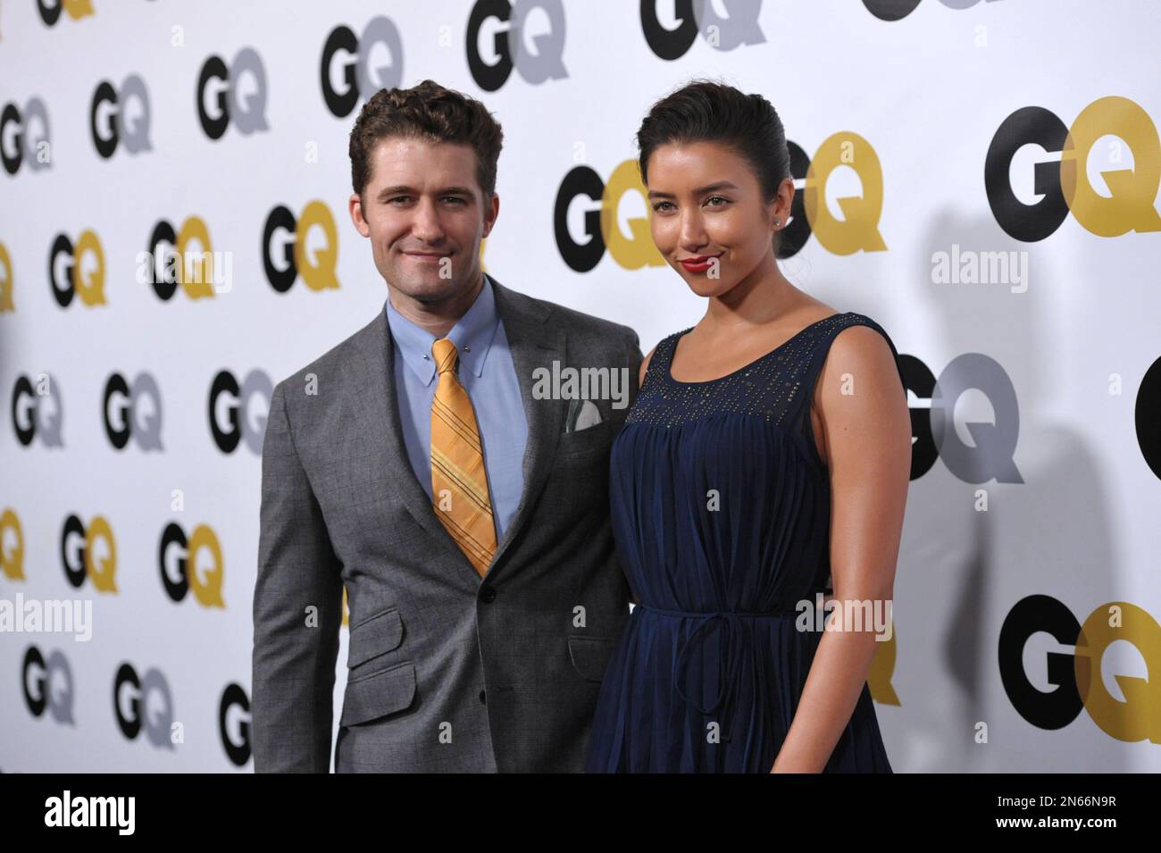 Matthew Morrison, left, and Renee Puente arrive at the GQ "Men of the ...