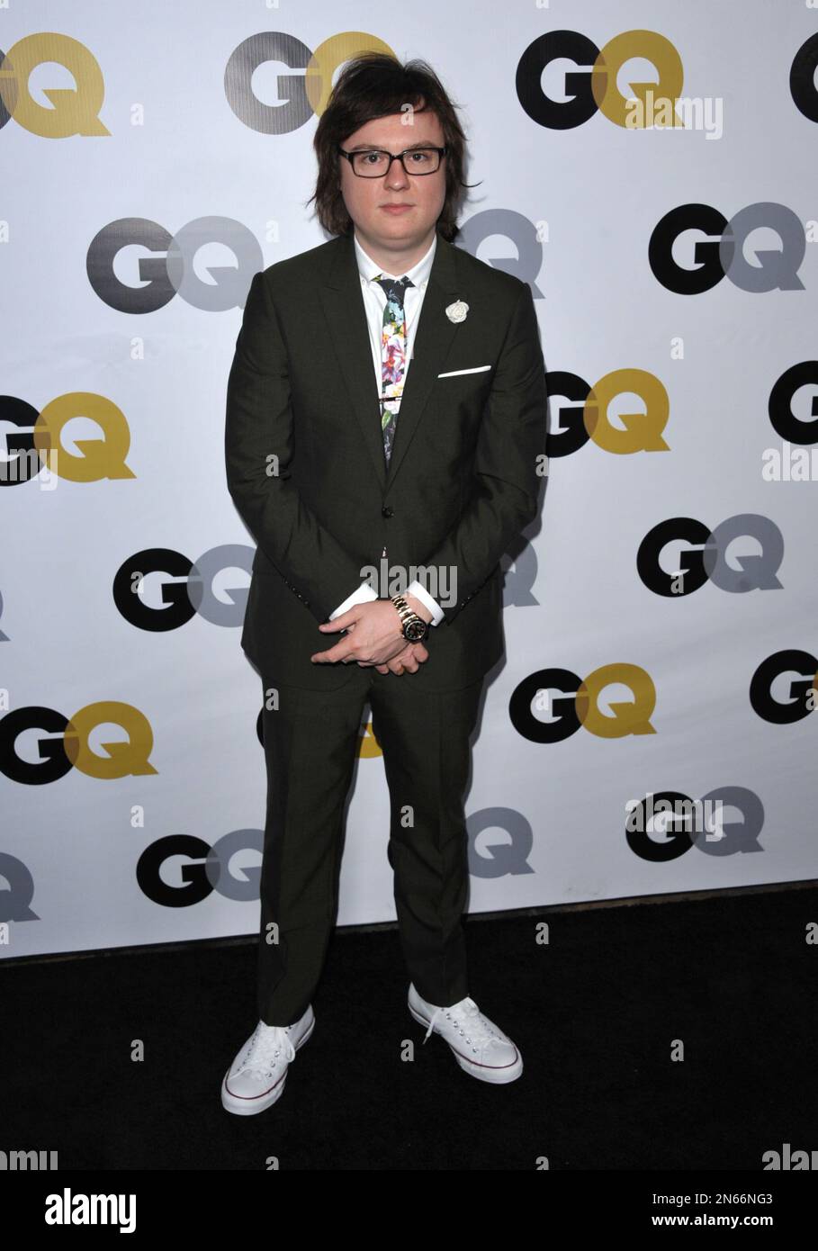 Clark Duke arrives at the GQ "Men of the Year" event at The Ebell ...