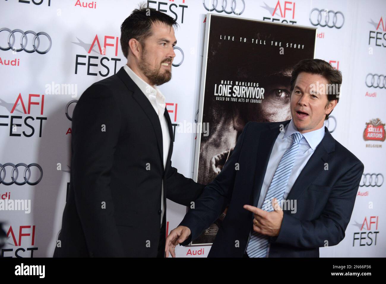 Retired petty officer 1st class Marcus Luttrell, left, and Mark ...