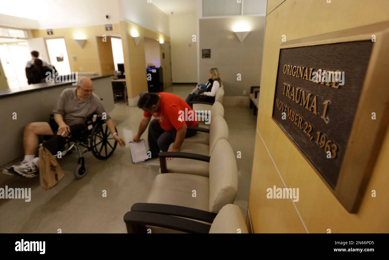 In this photo made Thursday, Nov. 7, 2013, a plaque marks the original ...