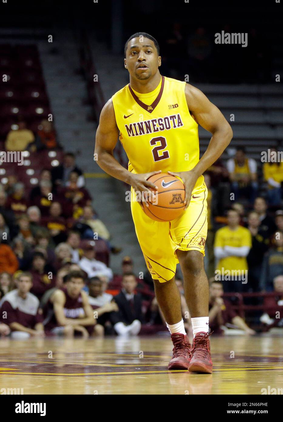 Minnesota's Kendal Shell looks to pass the ball in the second half of ...