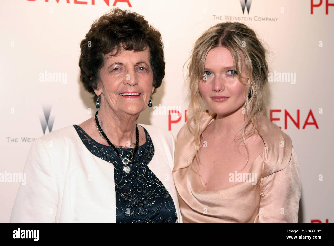 Film subject Philomena Lee, left, and Actress Sophie Kennedy Clark ...