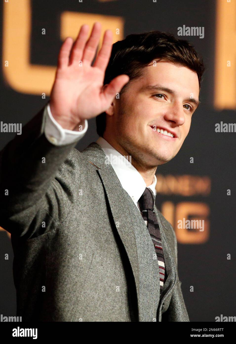 US actor Josh Hutcherson poses for the photographers as he arrives for ...