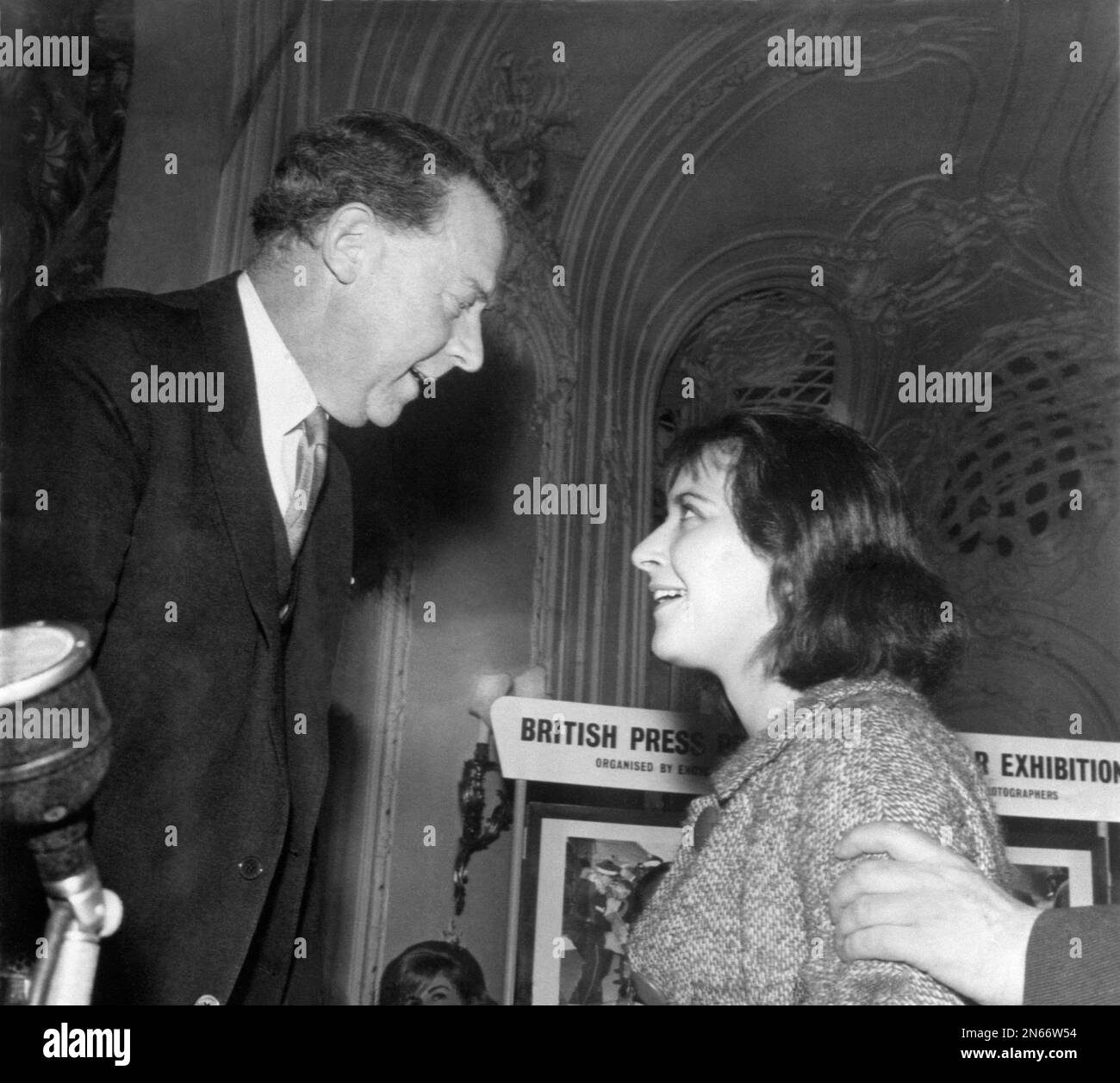 Labour Party Leader Hugh Gaitskell chats with playwright Shelagh ...