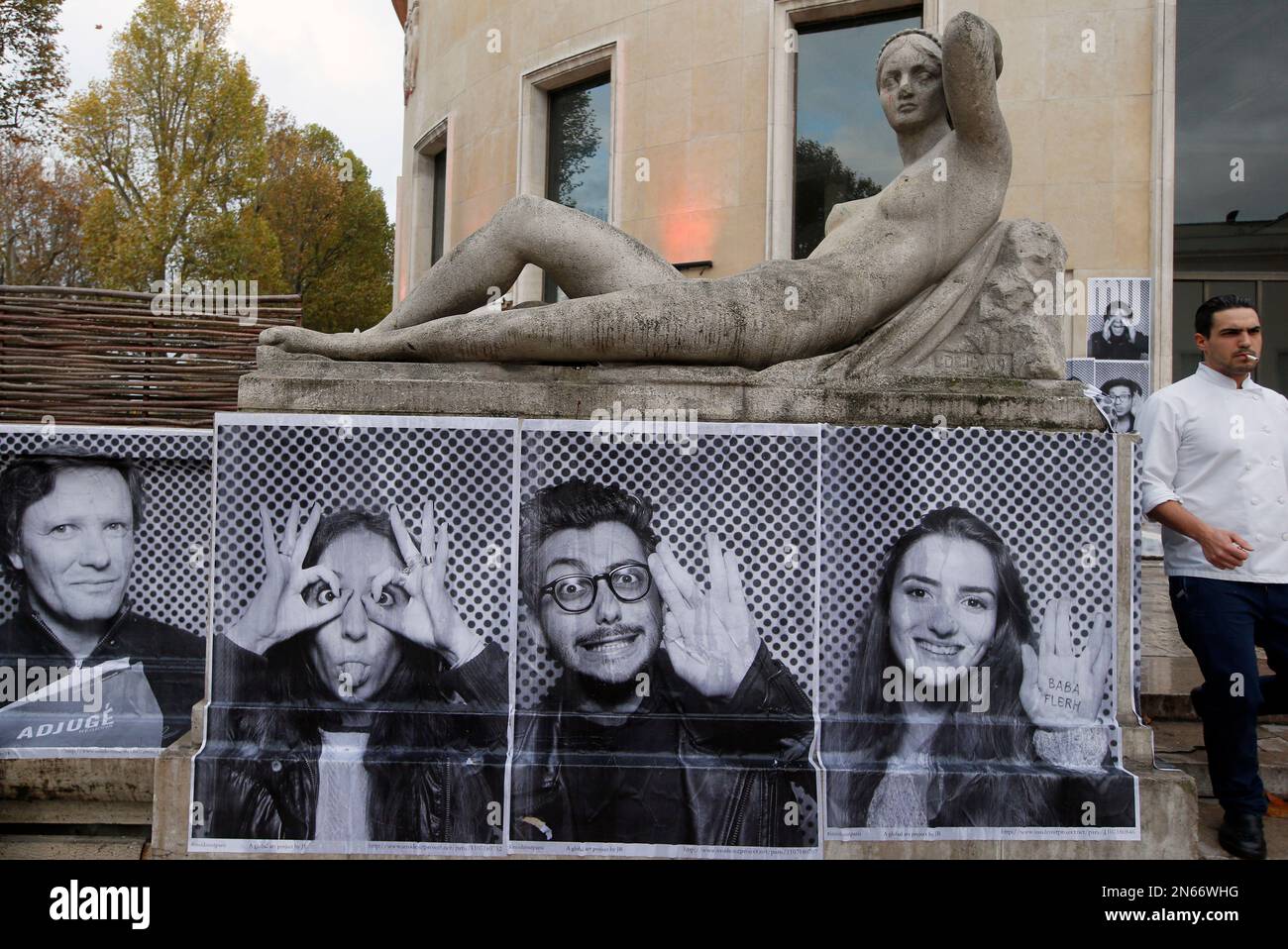 In this Friday Nov.8, 2013 photo, giant portraits of â€œInside Outâ ...