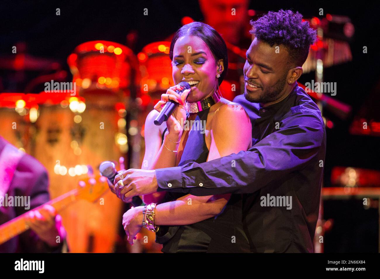 Kelly Rowland and Luke James perform on stage during at the GRAMMY ...