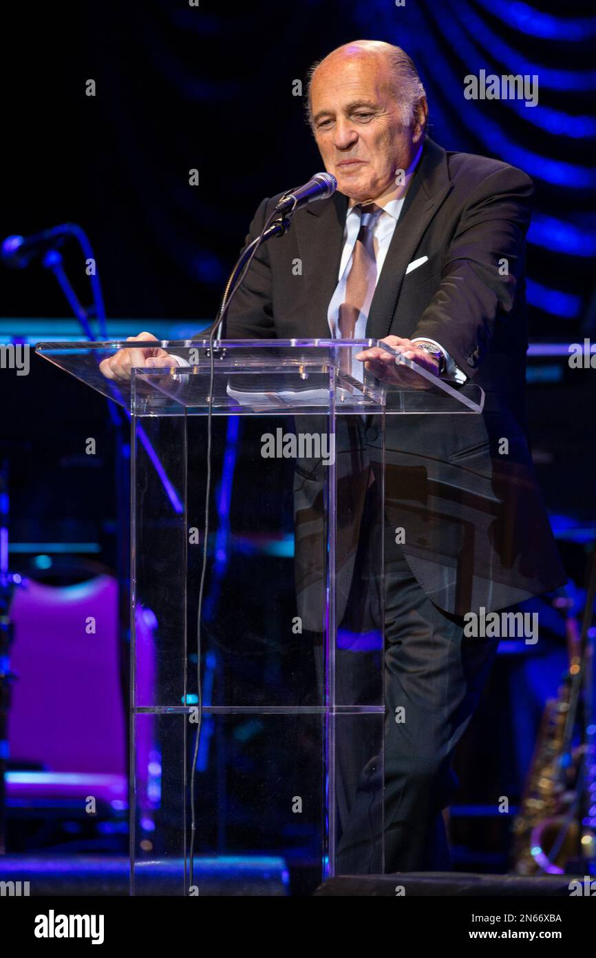 Doug Morris, Chairman and CEO of Sony Music Entertainment, on stage ...