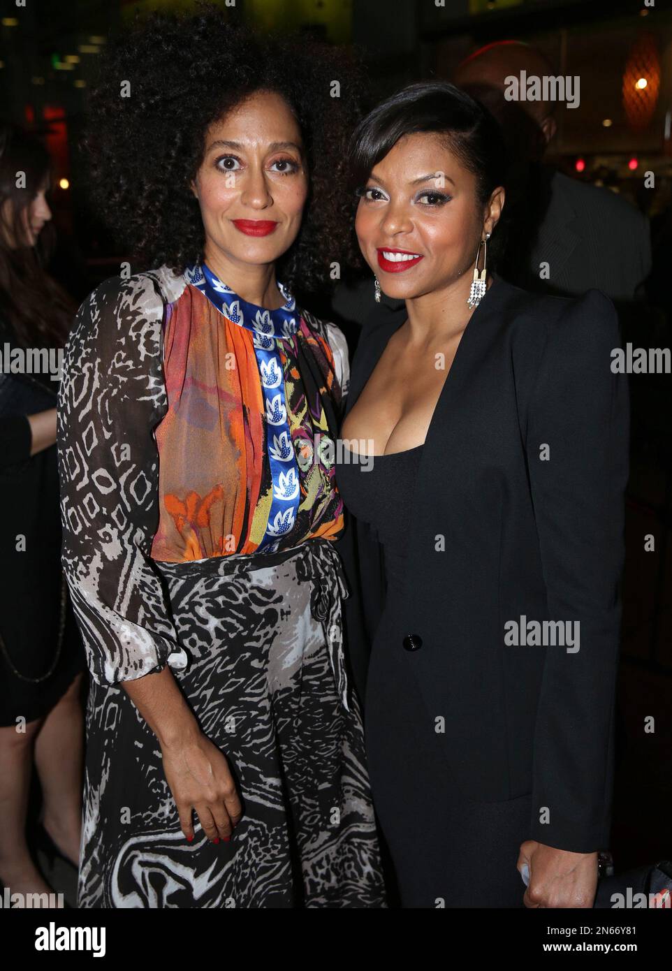 Tracee Ellis Ross, left, and Taraji P. Henson arrive at the Los Angeles ...