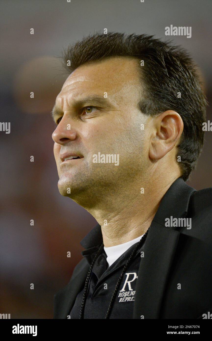 Sports agent Drew Rosenhaus watches an NFL football game between the ...