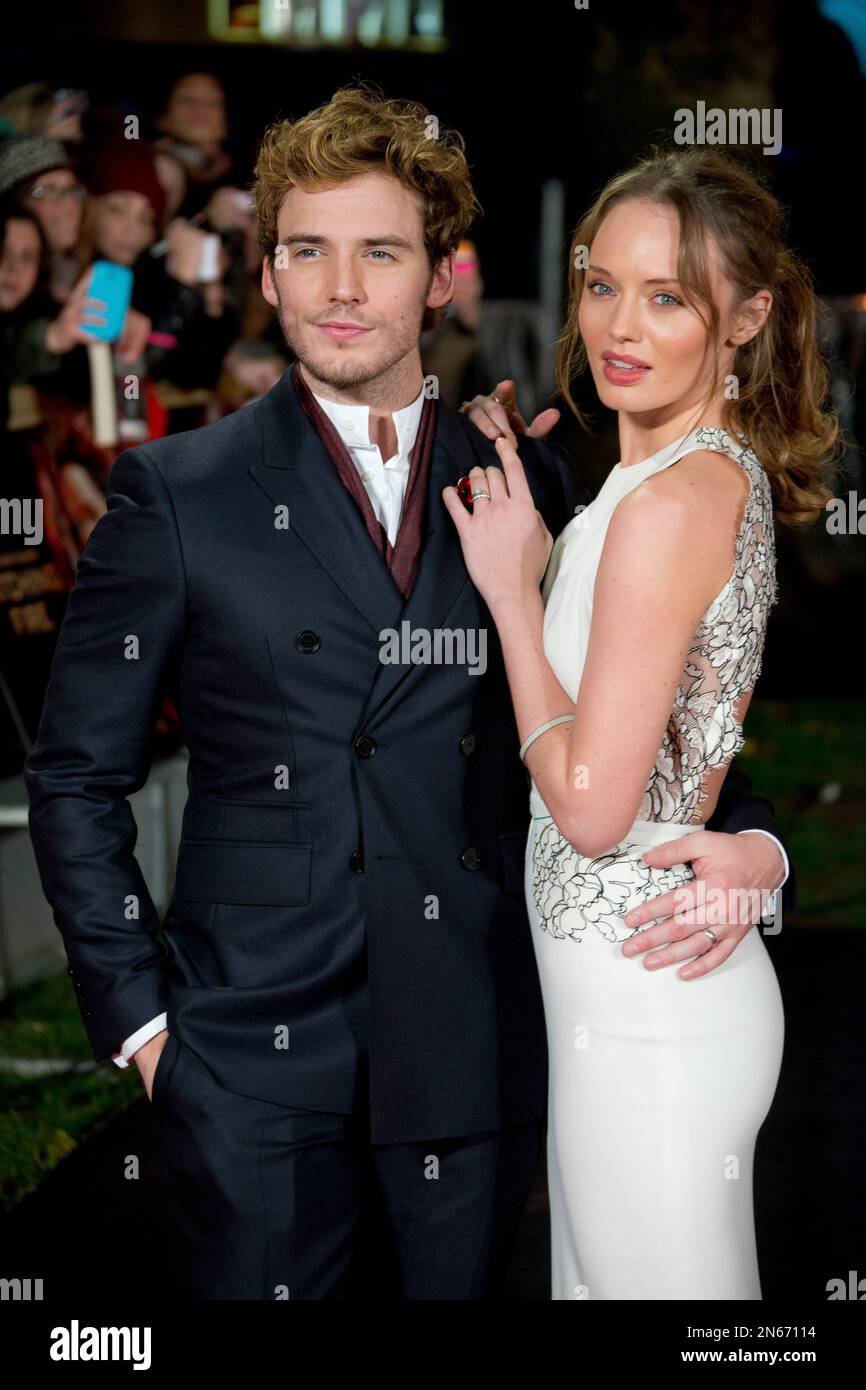 British actor Sam Claflin and actress Laura Haddock arrive on the red ...