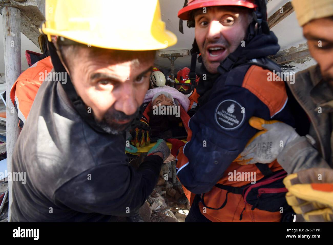 Antakya, T¨¹rkiye. 9th Feb, 2023. Members of the China Search and ...