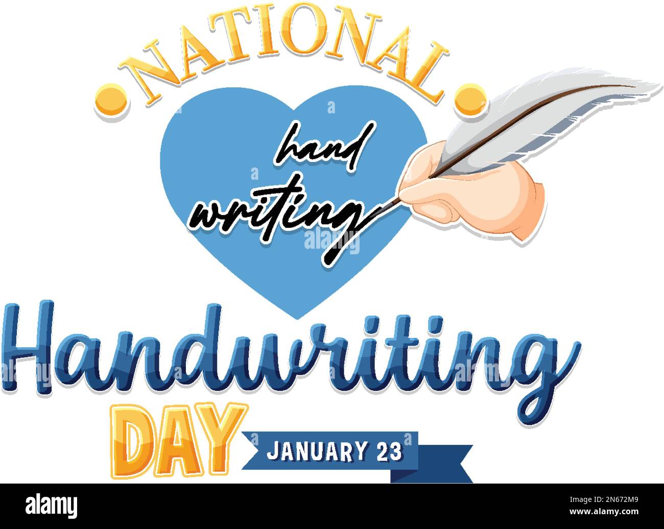 National Handwriting Day Banner Design illustration Stock Vector Image ...