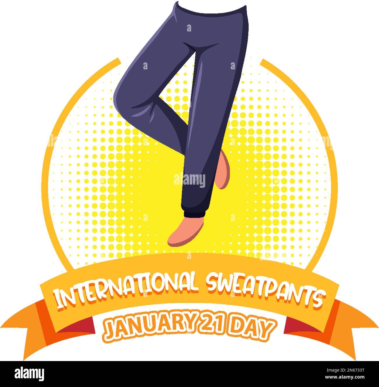 International Sweatpants Day Banner Design illustration Stock Vector ...