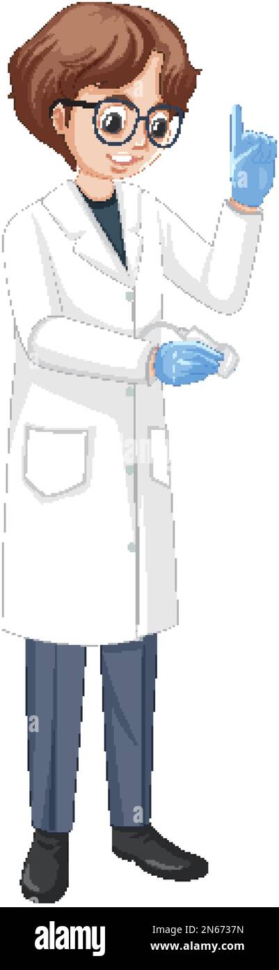 A doctor standing with explain pose illustration Stock Vector Image ...