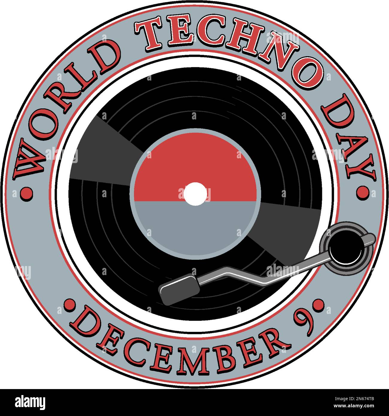 World techno day text banner design illustration Stock Vector Image ...