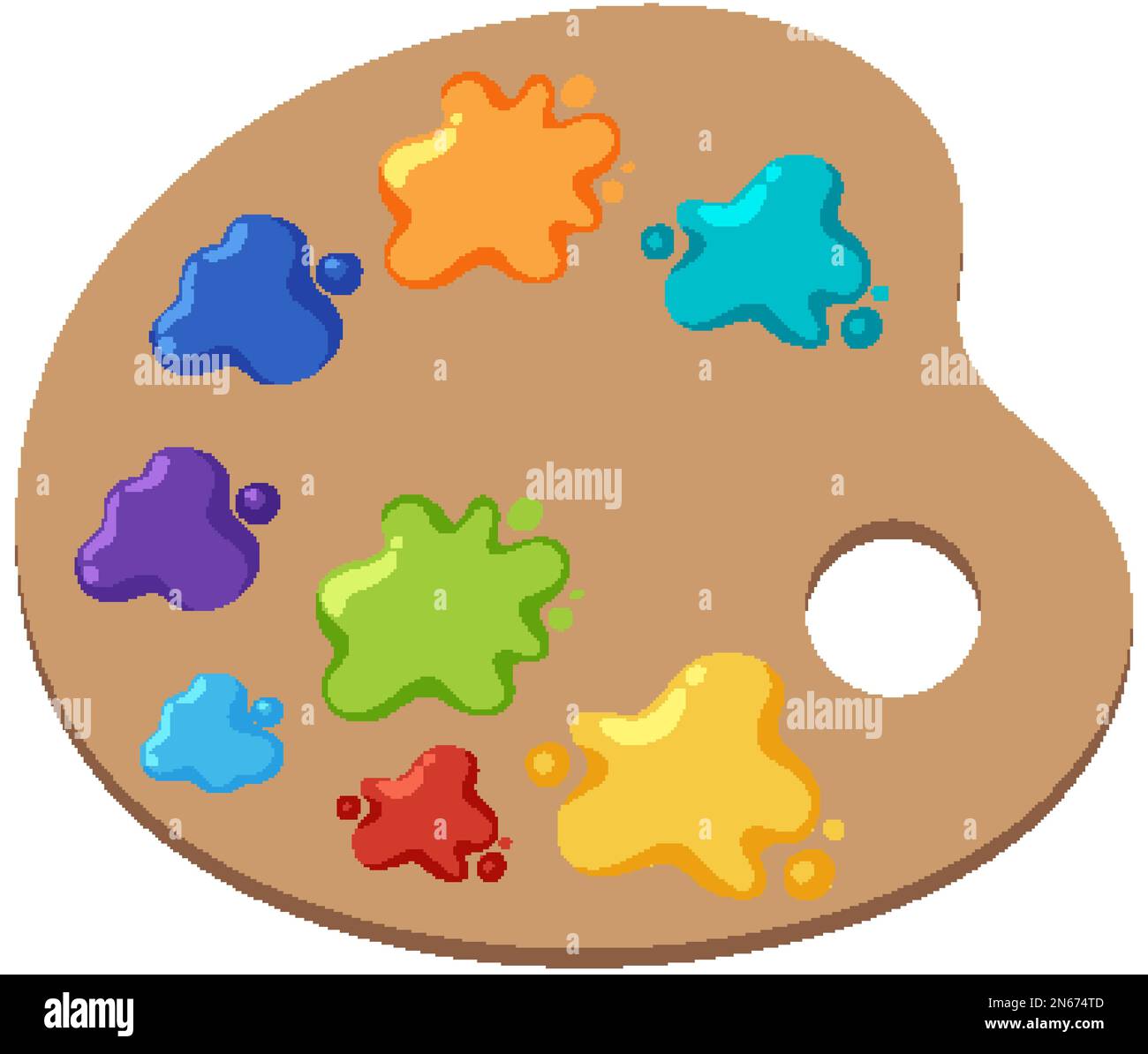 Colour palette on white background illustration Stock Vector Image ...