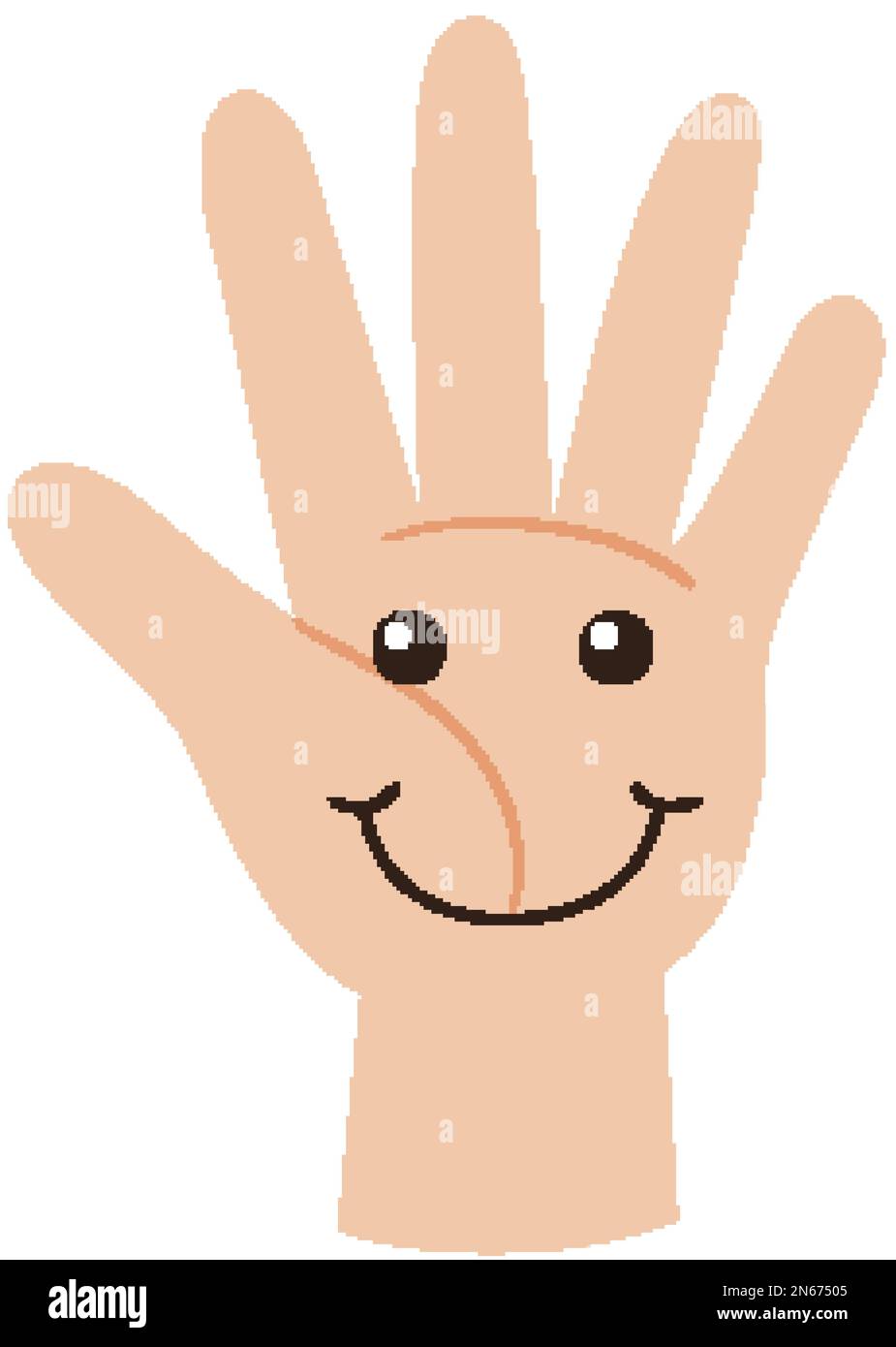 Human hand with smile illustration Stock Vector Image & Art - Alamy