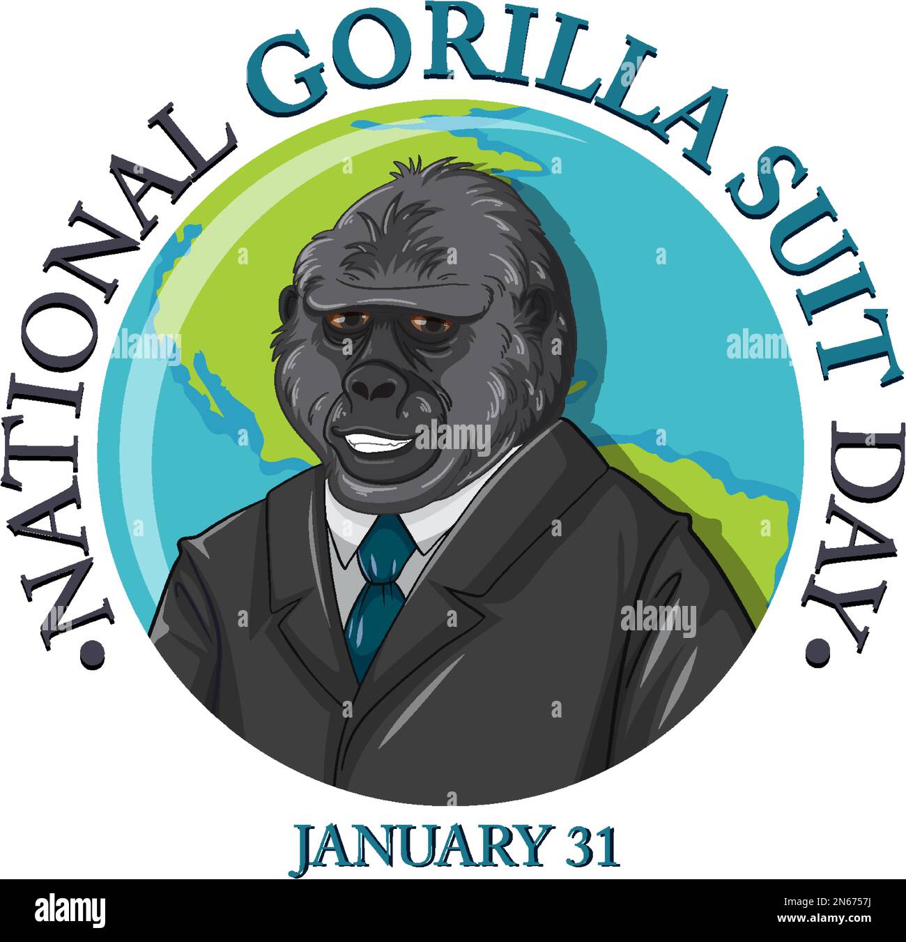National Gorilla Suit Day Banner illustration Stock Vector Image & Art ...