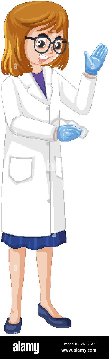 A doctor standing with explain pose illustration Stock Vector Image ...