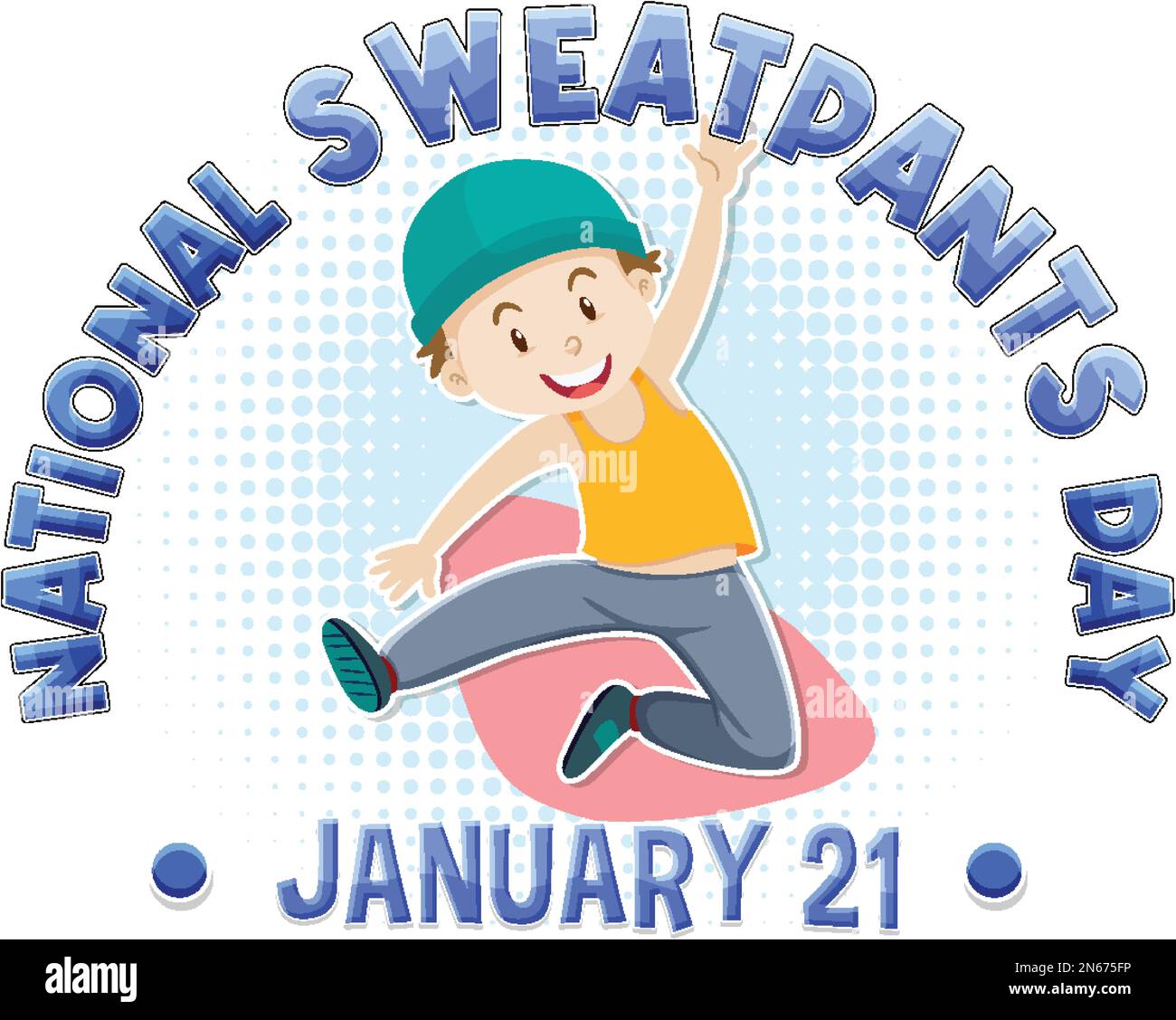 National Sweatpants Day Text Banner illustration Stock Vector Image ...