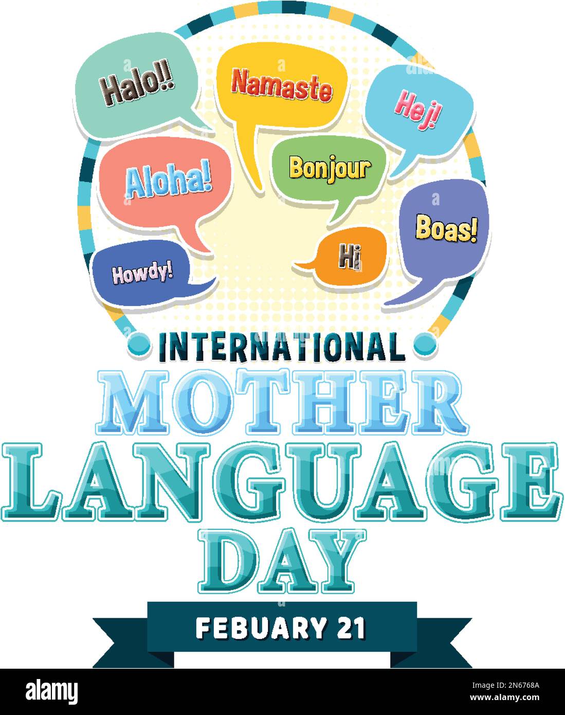 International mother language day banner design illustration Stock ...
