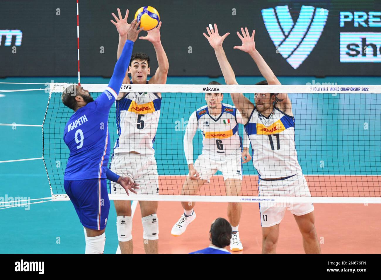 Alessandro Michieletto, Simone Anzani (Italy); Earvin Ngapeth (France). Volleyball World ...