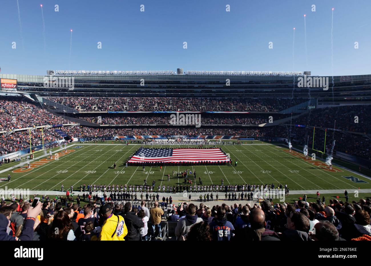 Giant American Flag Football Field at Marvin Bruner blog