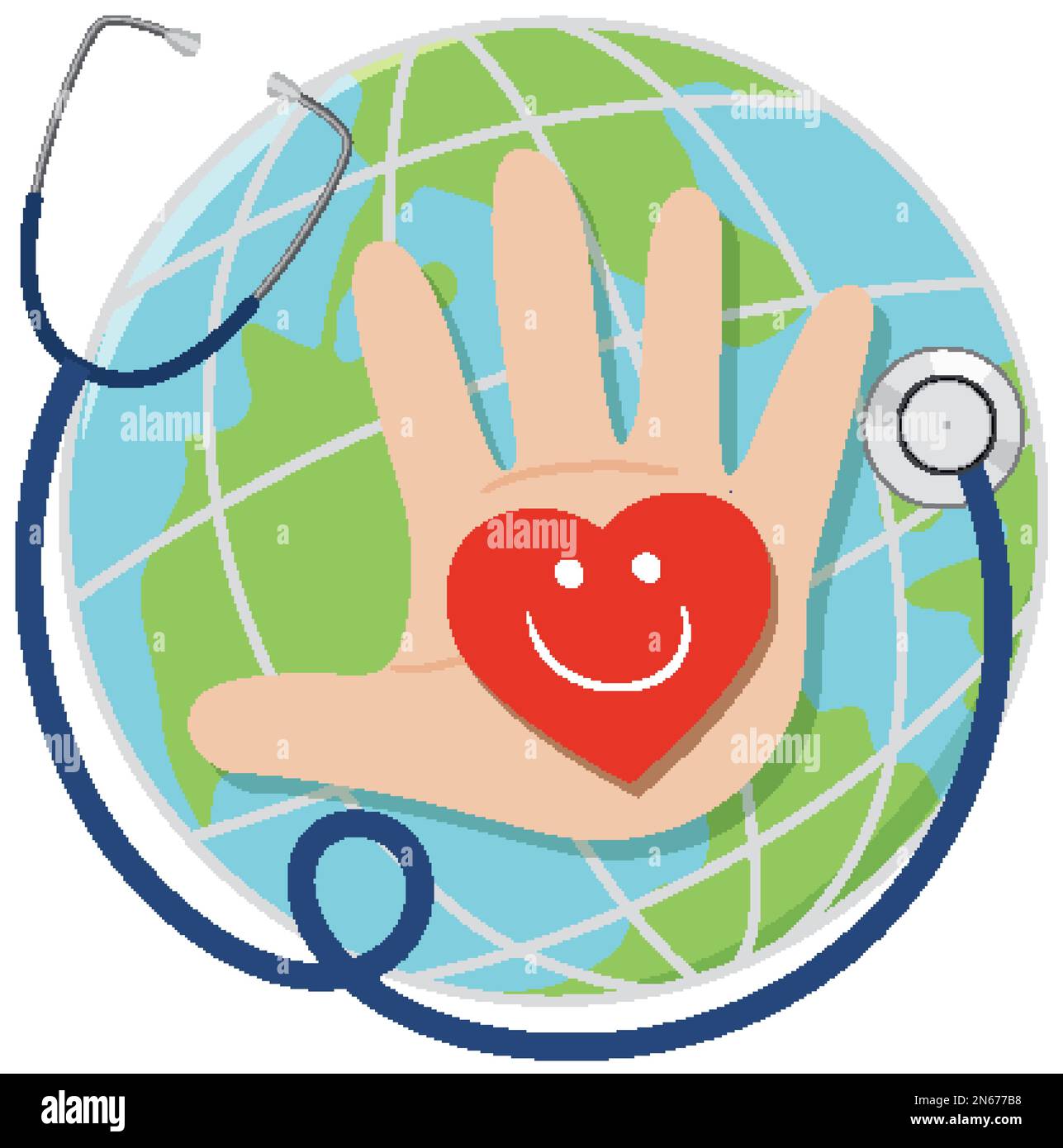 Earth globe with stethoscope illustration Stock Vector Image & Art - Alamy