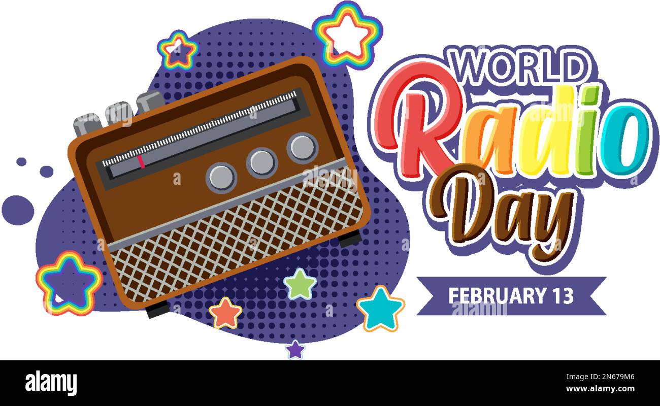 World Radio Day Banner illustration Stock Vector Image & Art - Alamy