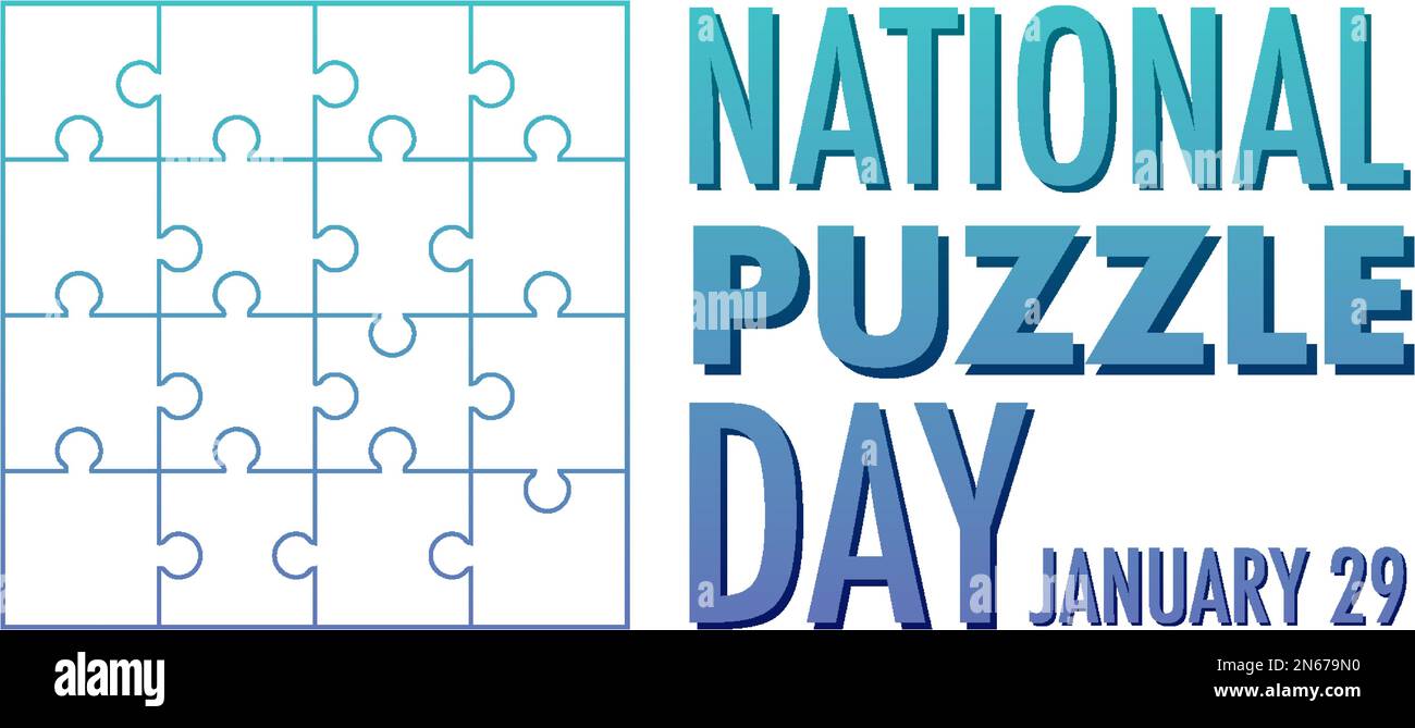 National Puzzle Day Banner illustration Stock Vector Image & Art - Alamy