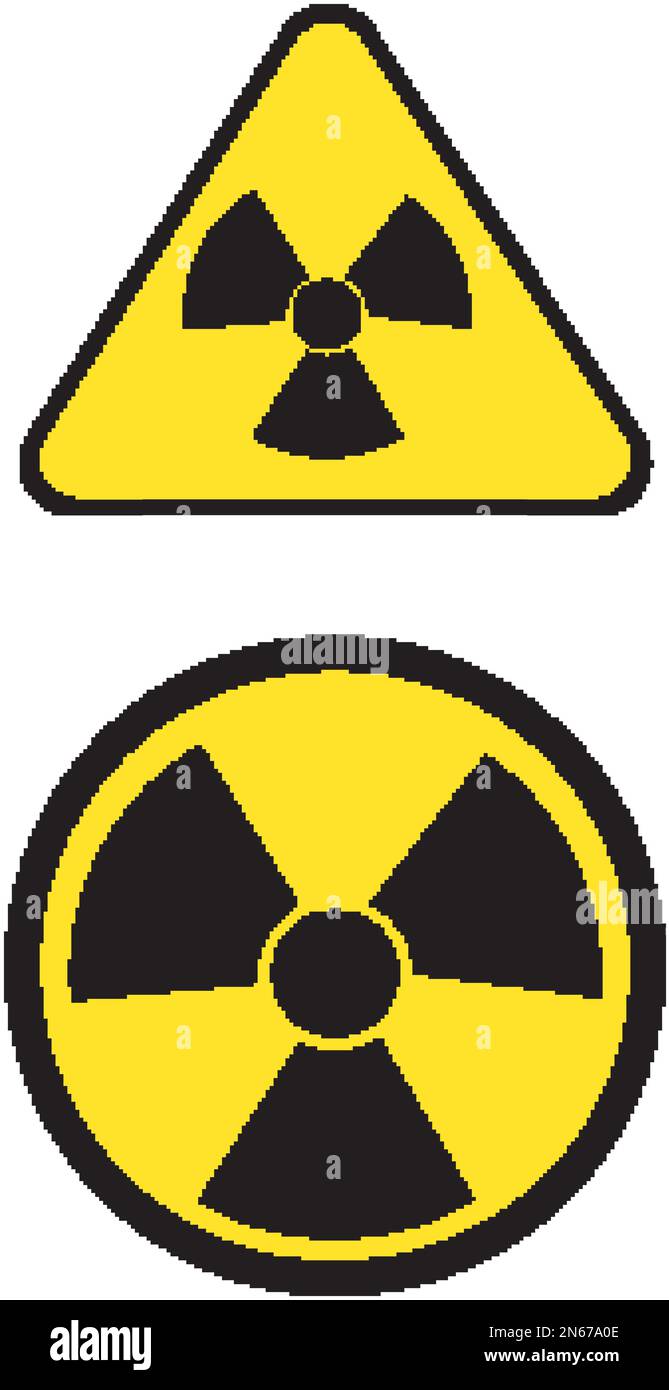 Nuclear symbols on white background illustration Stock Vector Image ...