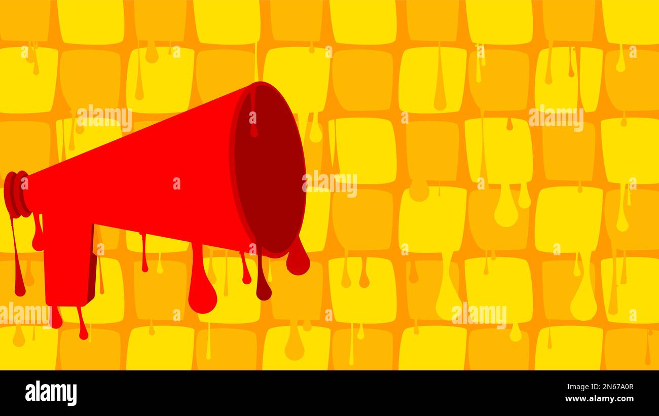 Megaphone Graffiti. Abstract modern Loudspeaker street art decoration ...