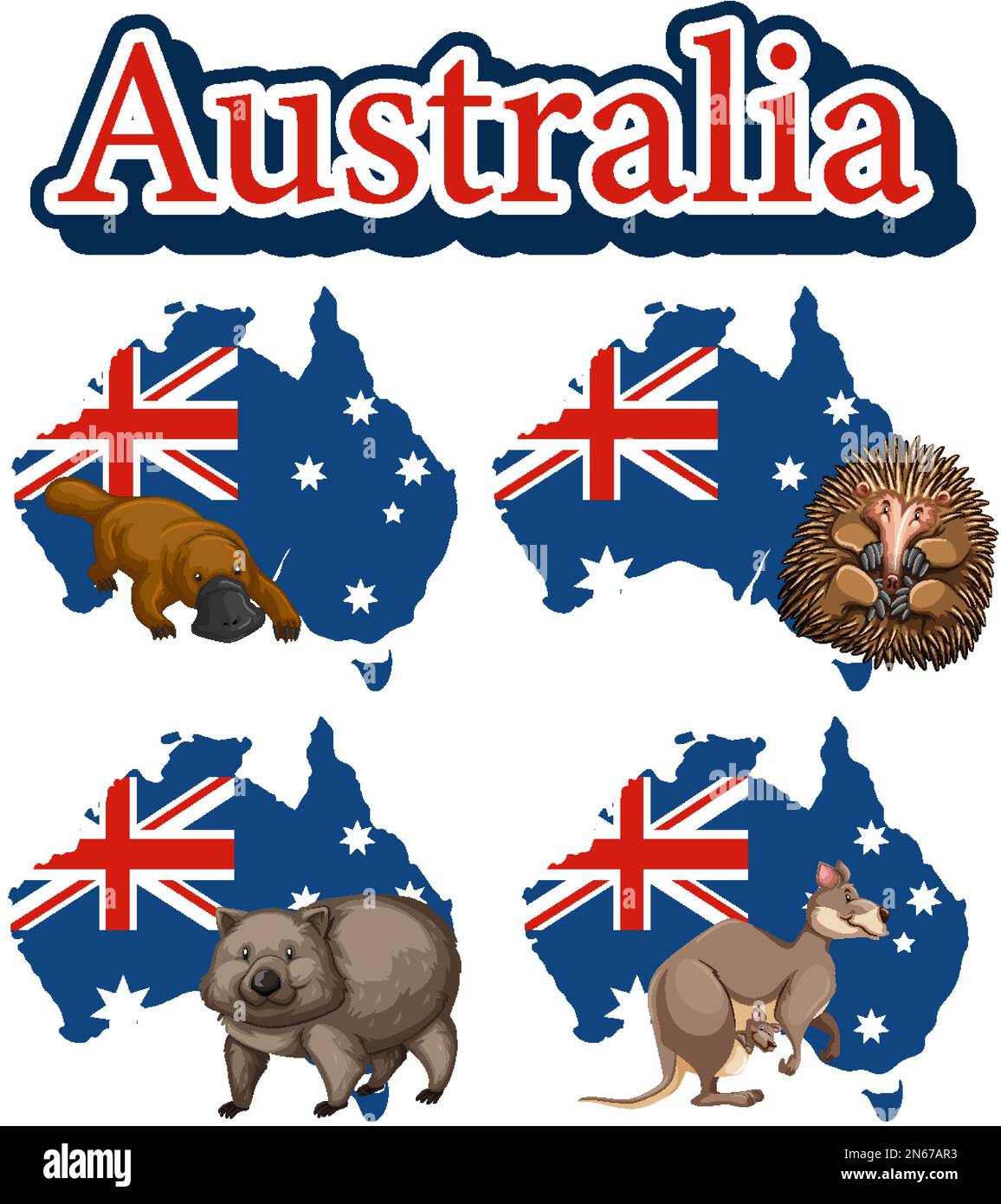 Australia Day Banners Set illustration Stock Vector Image & Art - Alamy