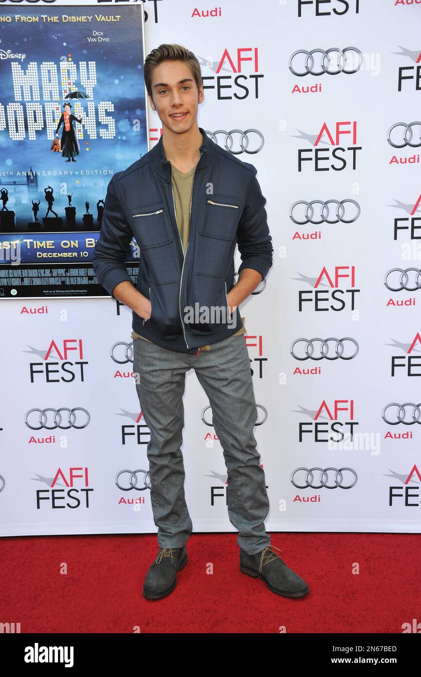 Austin North arrives at the "Mary Poppins" 50th anniversary ...