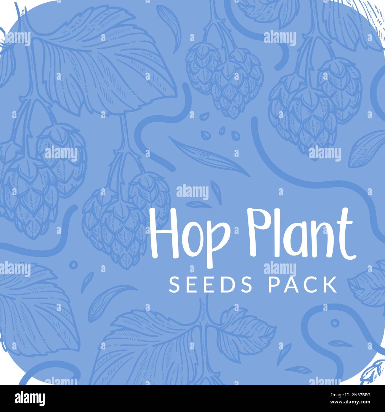 Hop plant seeds pack, label for package vector Stock Vector Image & Art ...