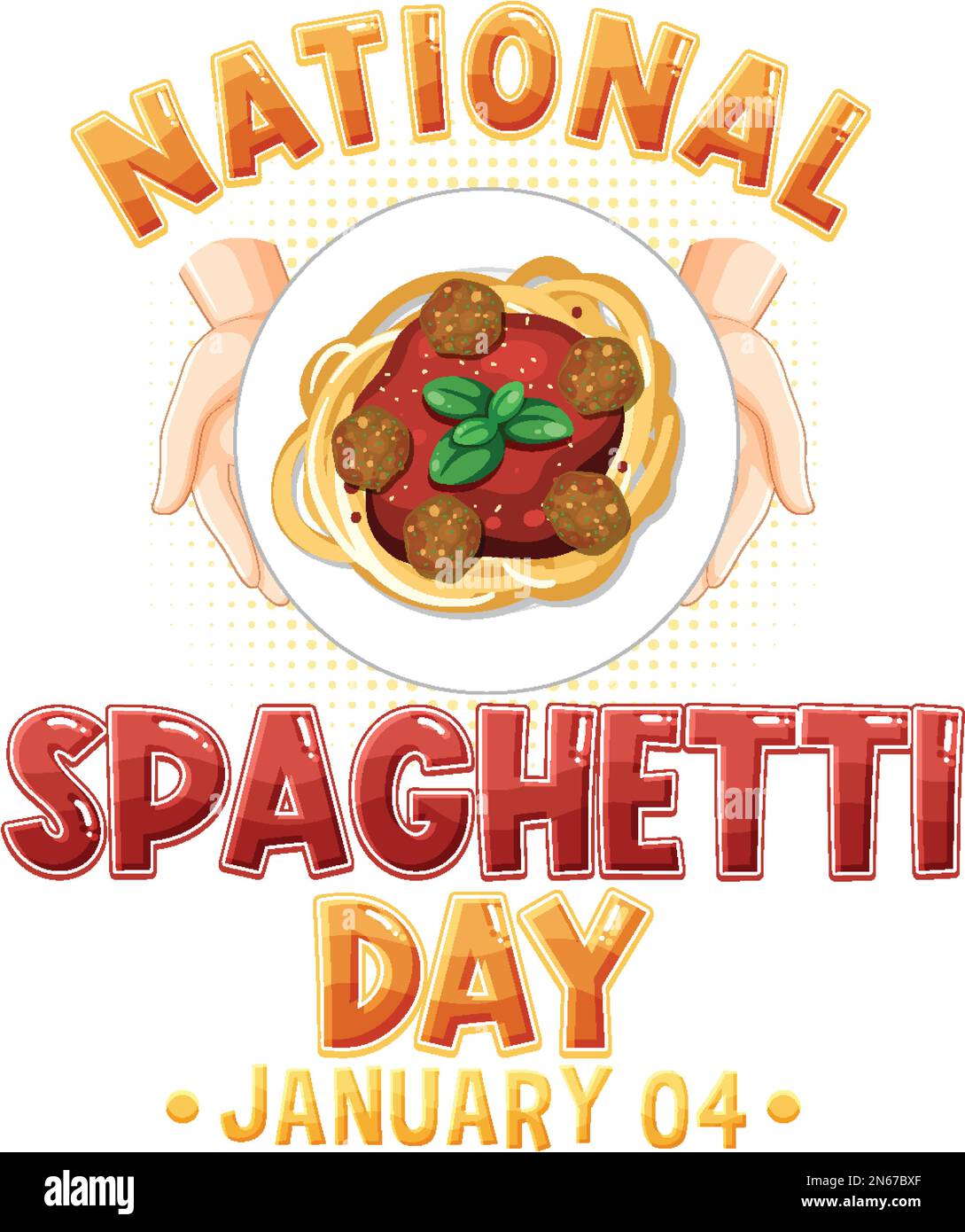 National Spaghetti Day Banner Design illustration Stock Vector Image ...