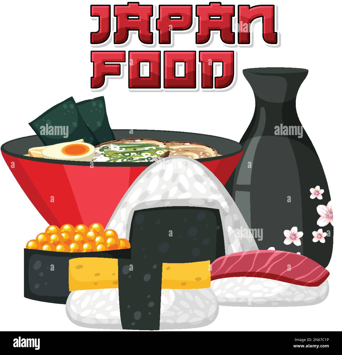 Japanese element nation tradition symbol illustration Stock Vector ...