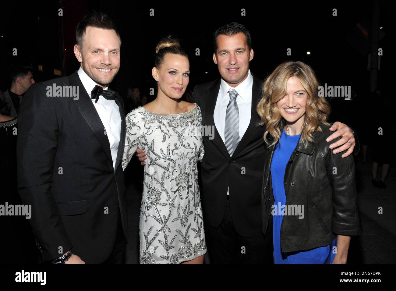 From left, Joel McHale, Molly Sims, Scott Stuber, and Sarah Williams ...
