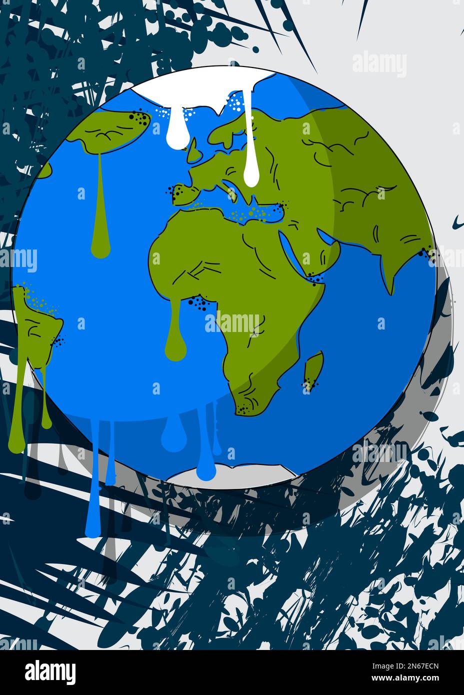 Planet Earth Graffiti. Abstract modern street art decoration ...