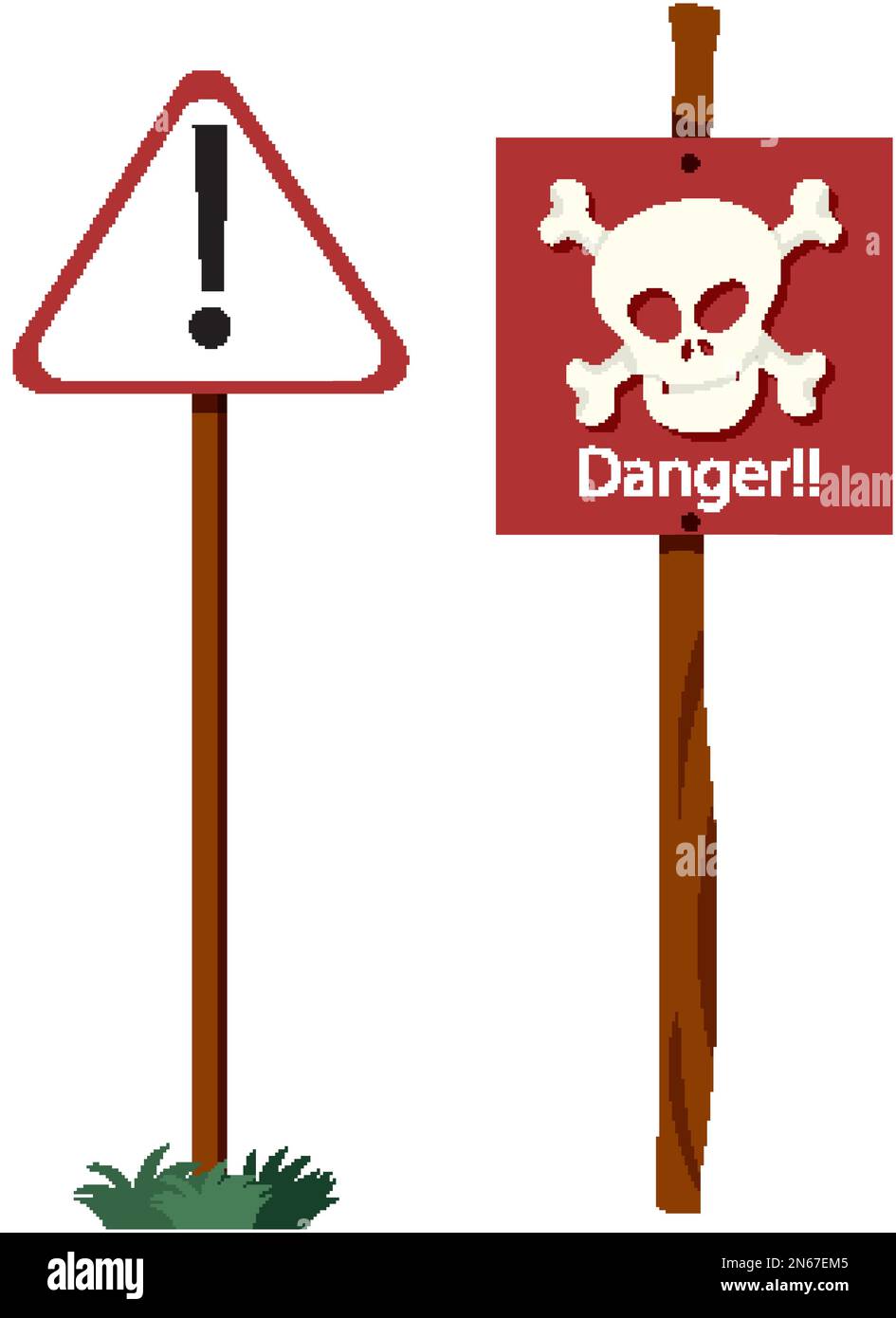 Danger sign on white background illustration Stock Vector Image & Art ...