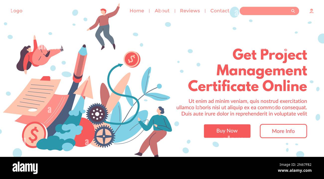 Get project management certificate online, web Stock Vector Image & Art ...