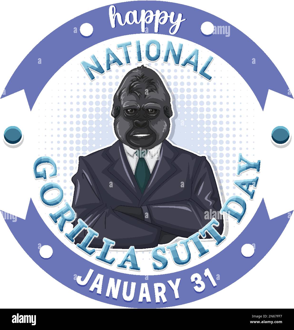 National Gorilla Suit Day Banner illustration Stock Vector Image & Art ...
