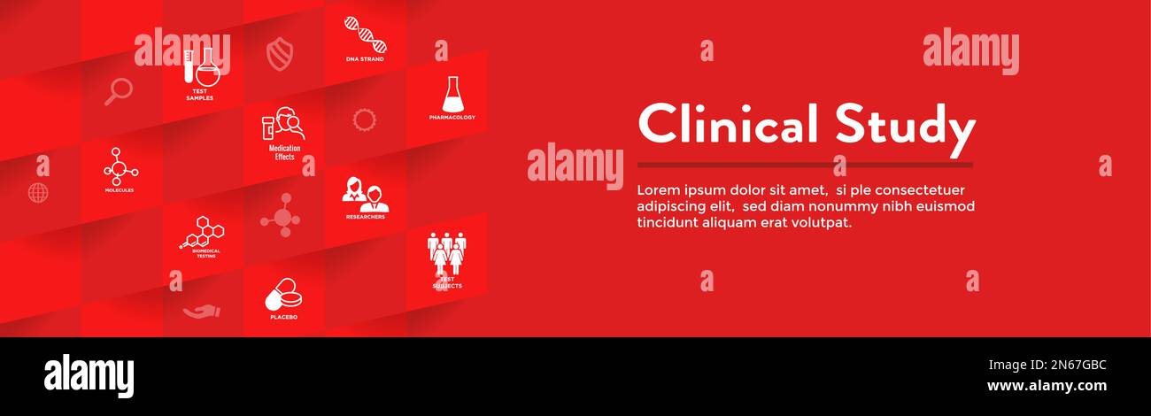 Clinical Study Icon Set and Web Header Banners Stock Vector Image & Art ...