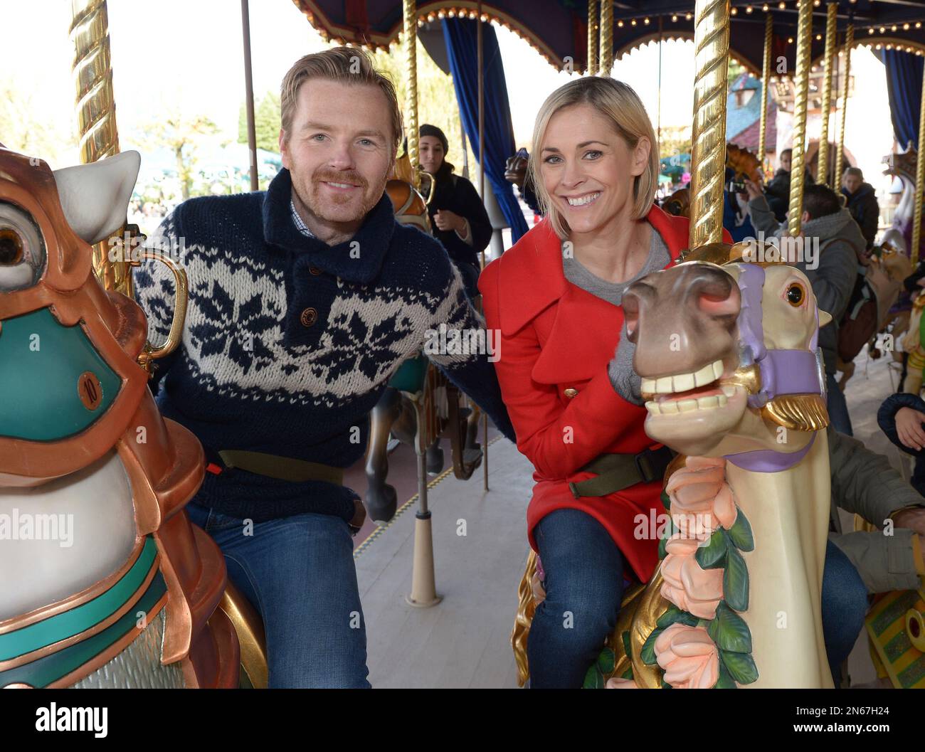 James Midgley and Jenni Falconer enjoy the attractions and Enchanted ...