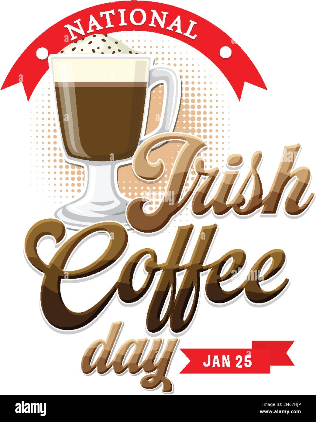 National Irish coffee day banner design illustration Stock Vector Image ...