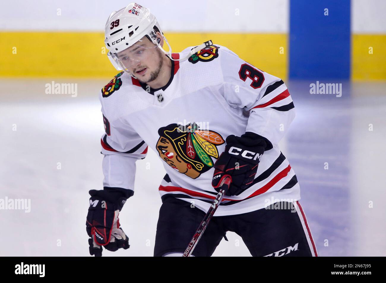 NHL profile photo on Chicago Blackhawks player Luke Philp at a game ...
